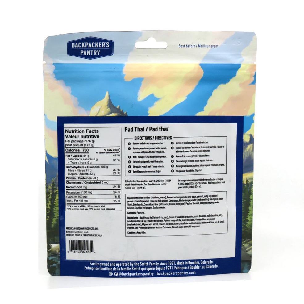 Backpacker's Pantry Pad Thai - Single Serving - Outdoors Oriented